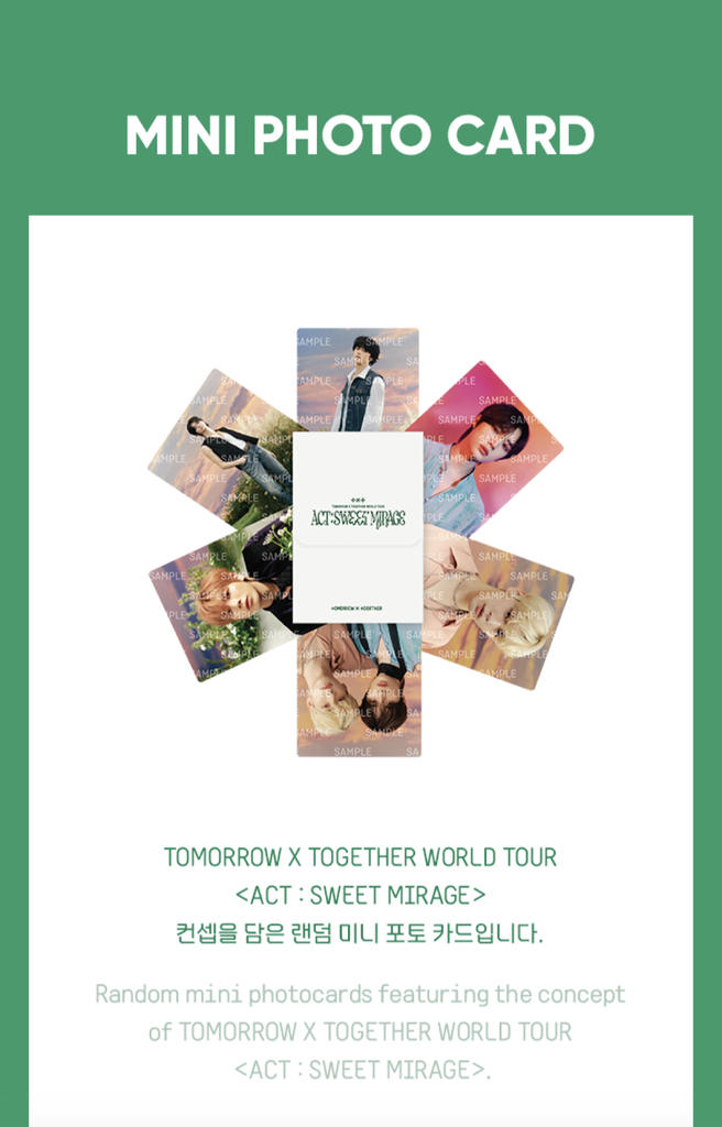 TXT ACT : SWEET MIRAGE Mini Photo Cards [Official] – TXT Universe